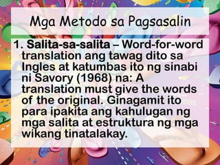 11. pagsasalin | PPTX