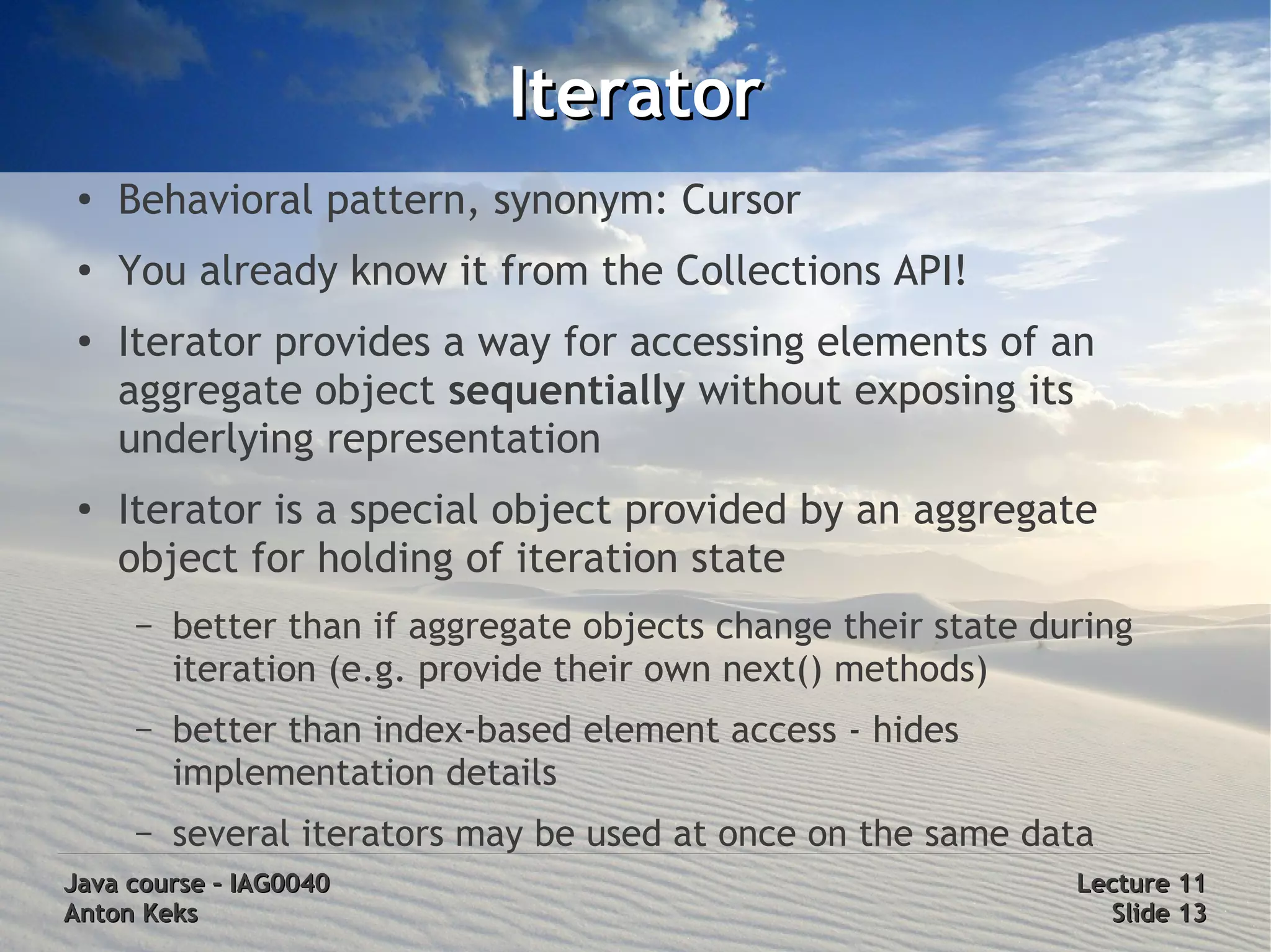 Java Course 11: Design Patterns | PDF