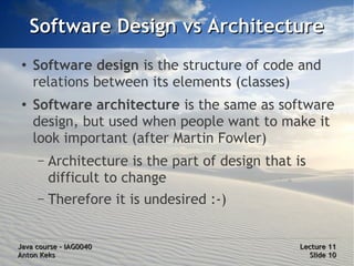 Java Course 11: Design Patterns | PDF