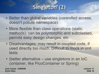 Java Course 11: Design Patterns | PDF