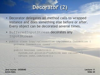 Java Course 11: Design Patterns | PDF