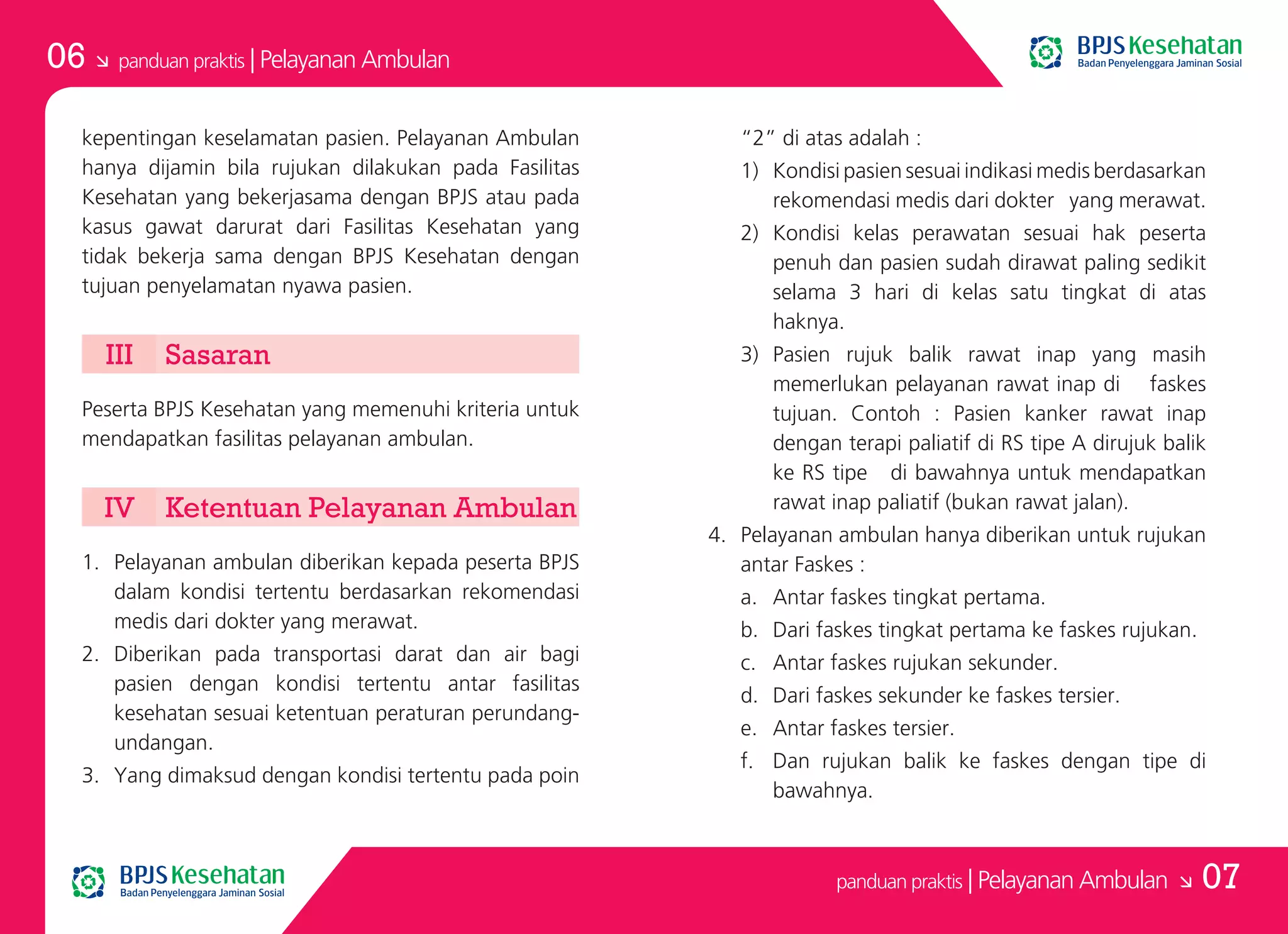 Buku Panduan Praktis BPJS Kesehatan - Pelayanan Ambulan | PDF