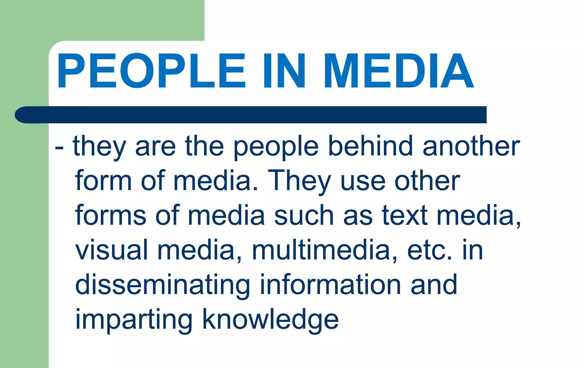 People Media - Media and Information Literacy (MIL) | PPTX