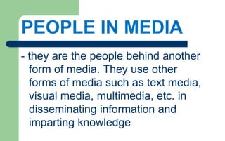People Media - Media and Information Literacy (MIL) | PPTX