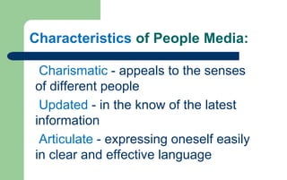 People Media - Media and Information Literacy (MIL) | PPTX