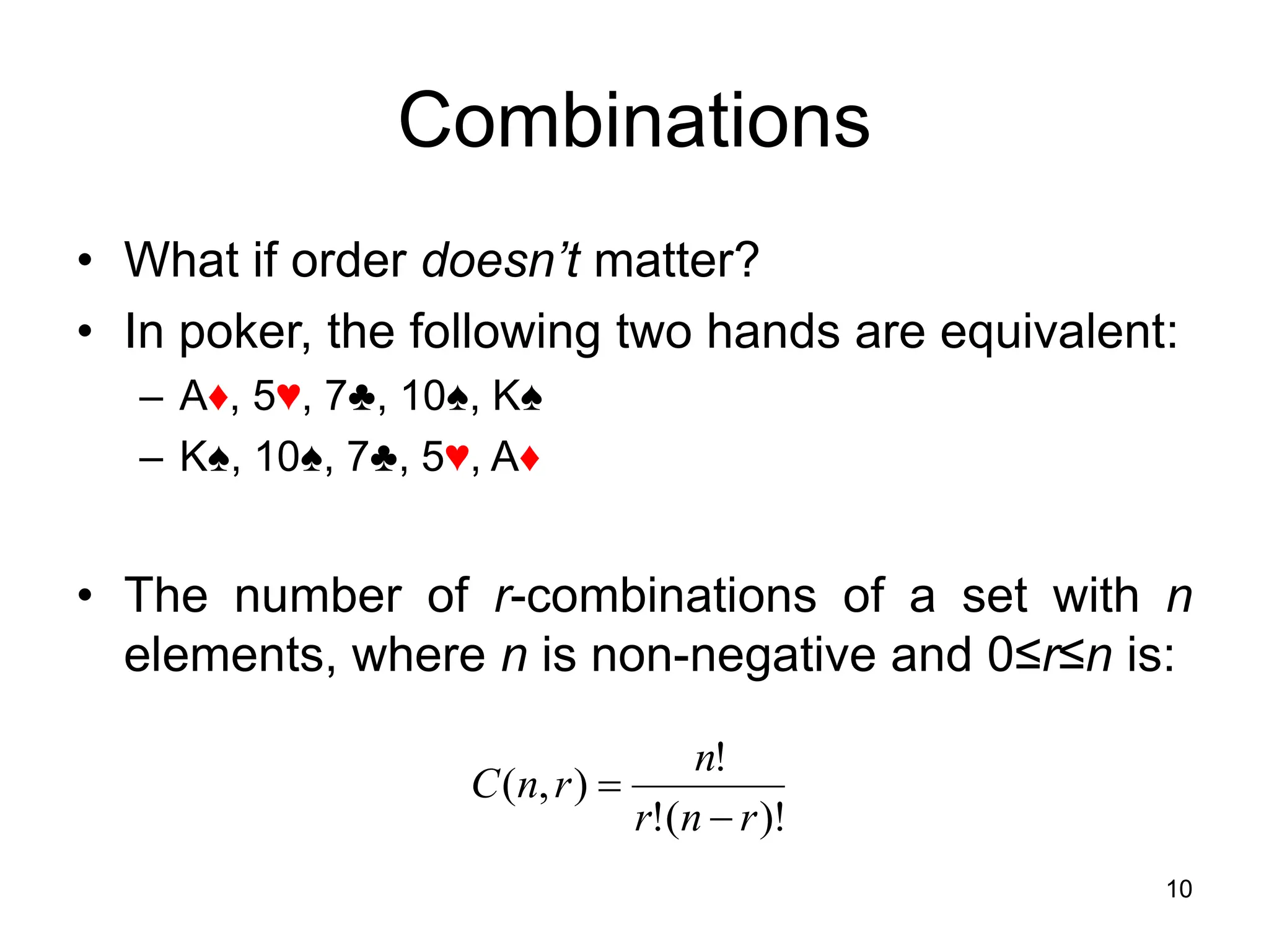 11 Permutations And Combinations For Grade 10ppt Programming Languages Computing