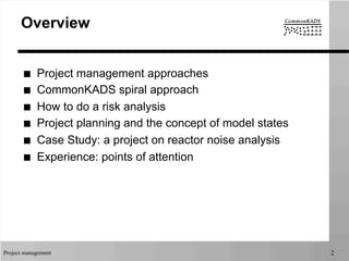 CommonKADS project management | PDF