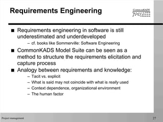 CommonKADS project management | PDF