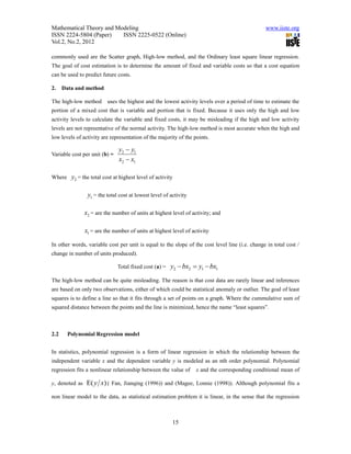 11.polynomial regression model of making cost prediction in mixed cost analysis | PDF | Business ...