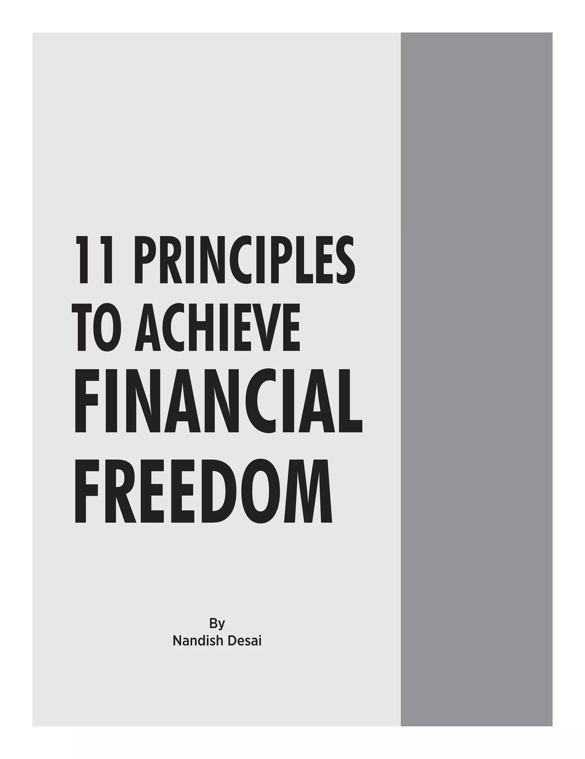 11 principles to achieve financial freedom sample chapter | PDF