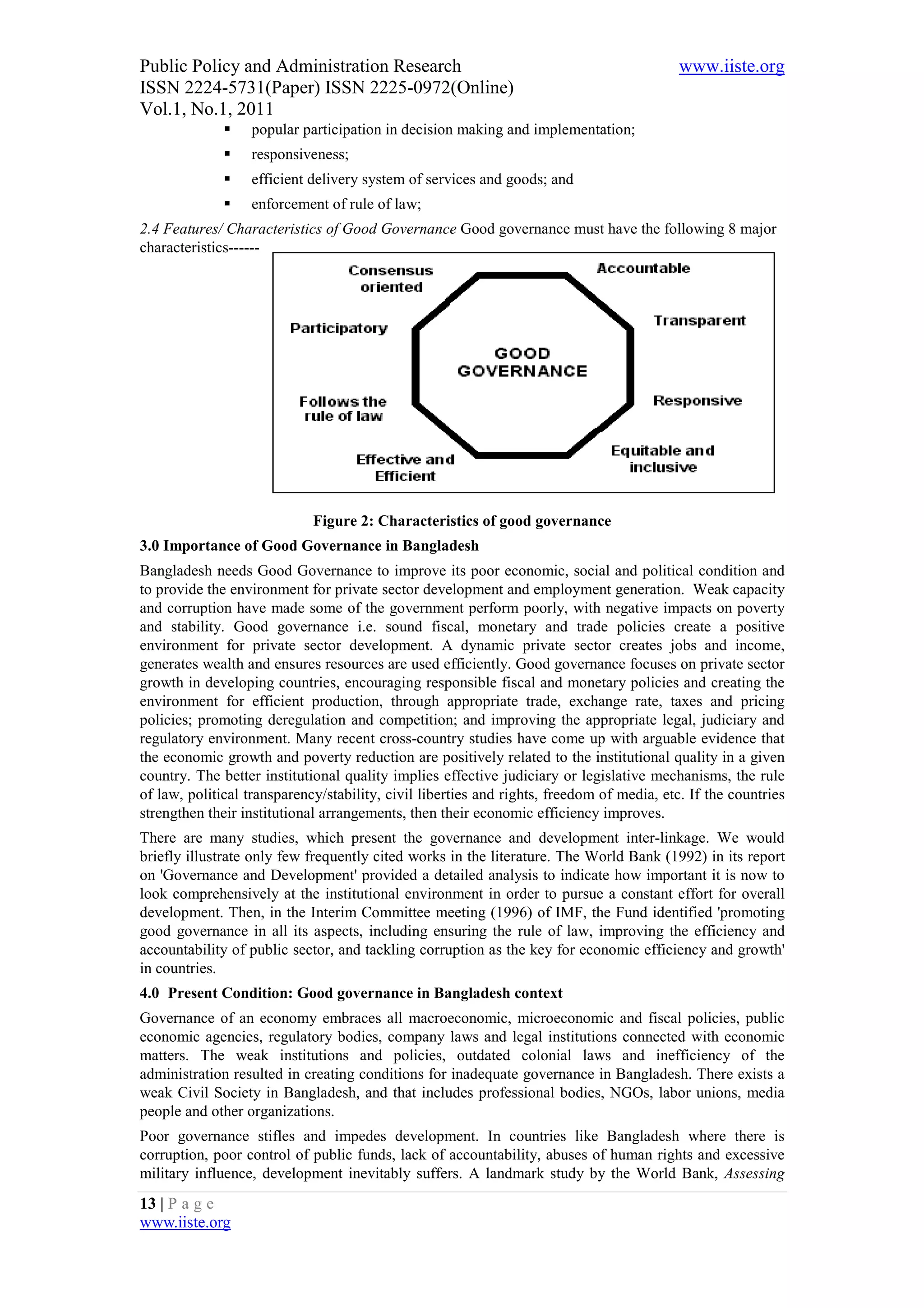 11.problems and possibilities of good governance in bangladesh hurdles ...