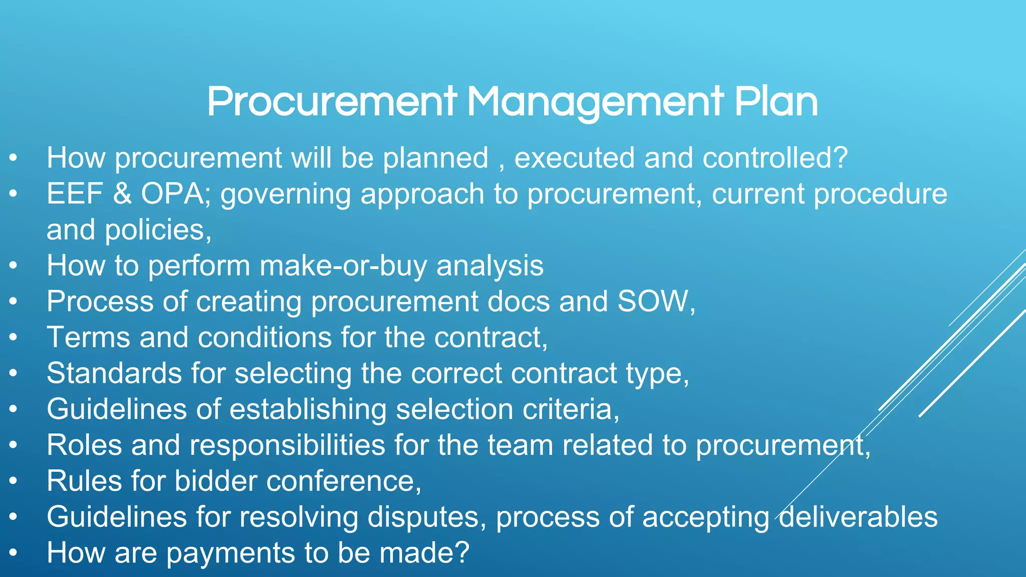 11- PMP Training - Procurement Management | PPTX