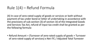 Understanding GST - Refund Rules | PPTX