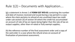 Understanding GST - Refund Rules | PPTX