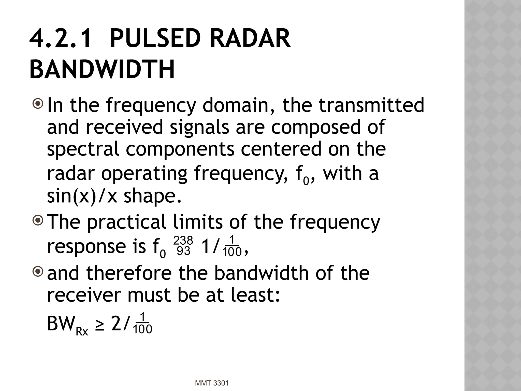 11-Radar-Fundamentals-Principles of radar Radar antenna Radar modes ...