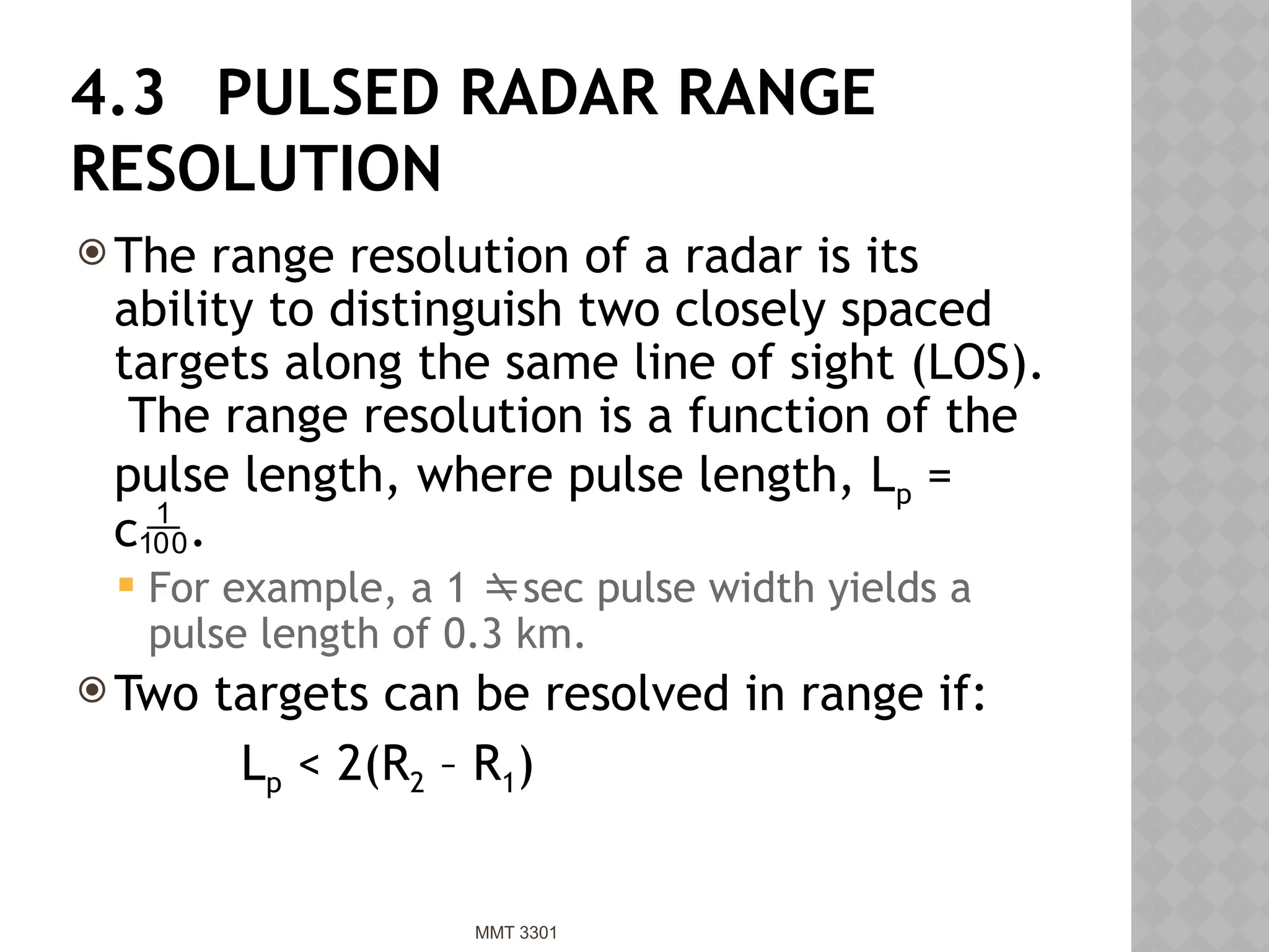11-Radar-Fundamentals-Principles of radar Radar antenna Radar modes ...