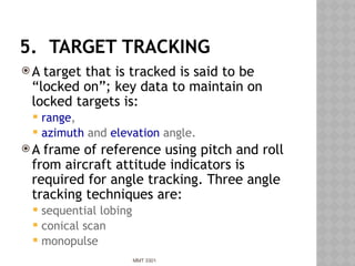 11-Radar-Fundamentals-Principles of radar Radar antenna Radar modes ...