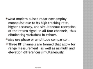 11-Radar-Fundamentals-Principles of radar Radar antenna Radar modes ...