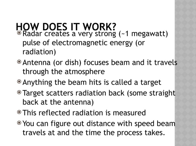 11-Radar-Fundamentals-Principles of radar Radar antenna Radar modes ...