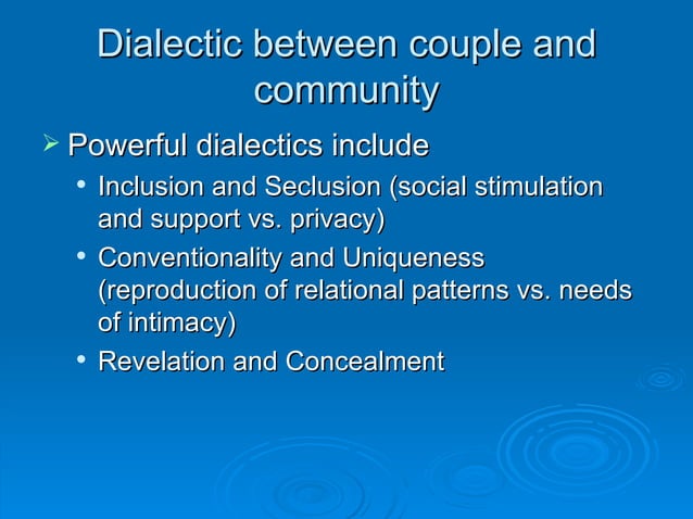 Relational Dialectics | PPT