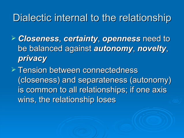 Relational Dialectics | PPT
