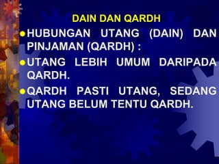 06.3 RINGKASAN HUKUM RIBA, QARD, & DAIN | PPSX