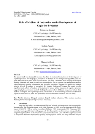 11.role of medium of instruction in education | PDF