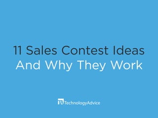 11 Sales Contest Ideas and Why They Work | PDF