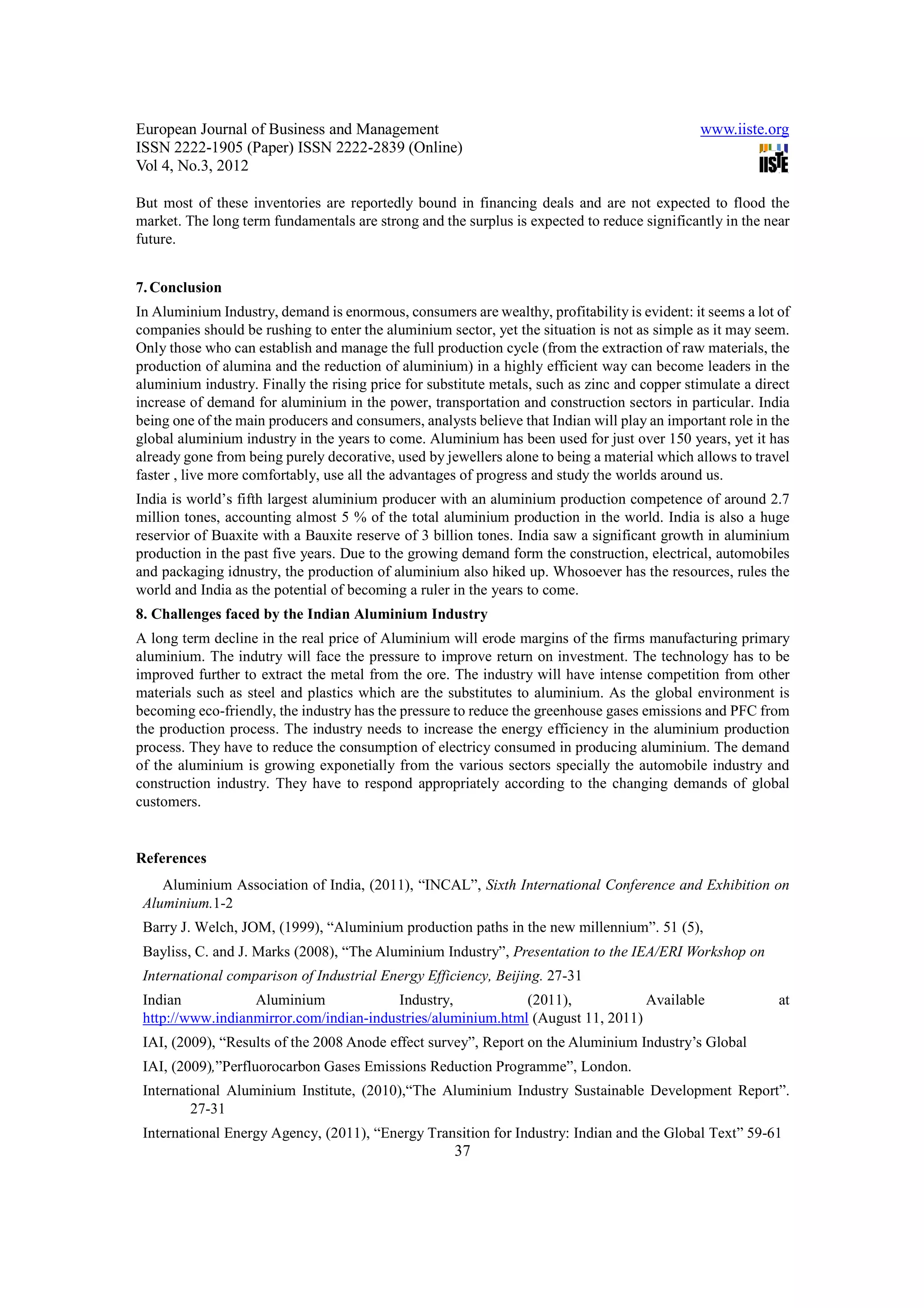 11.scope and potential of indian aluminium industry | PDF