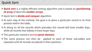 Searching and Sorting algorithms and working | PPT