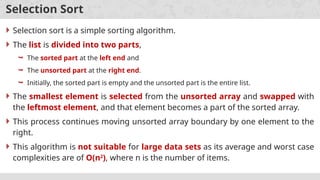 Searching and Sorting algorithms and working | PPT