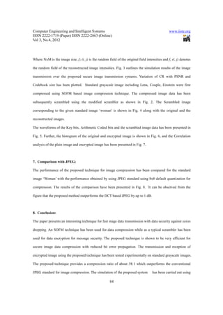 11.secure compressed image transmission using self organizing feature maps | PDF