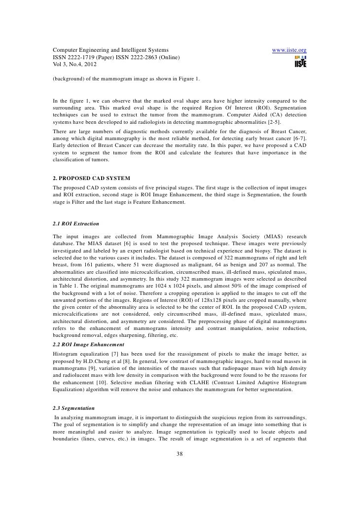 Gmentation And Feature Extraction Of Tumors From Digital Mammogr…