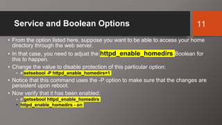 11 - SELinux in Red Hat | PPTX | Operating Systems | Computer Software and Applications