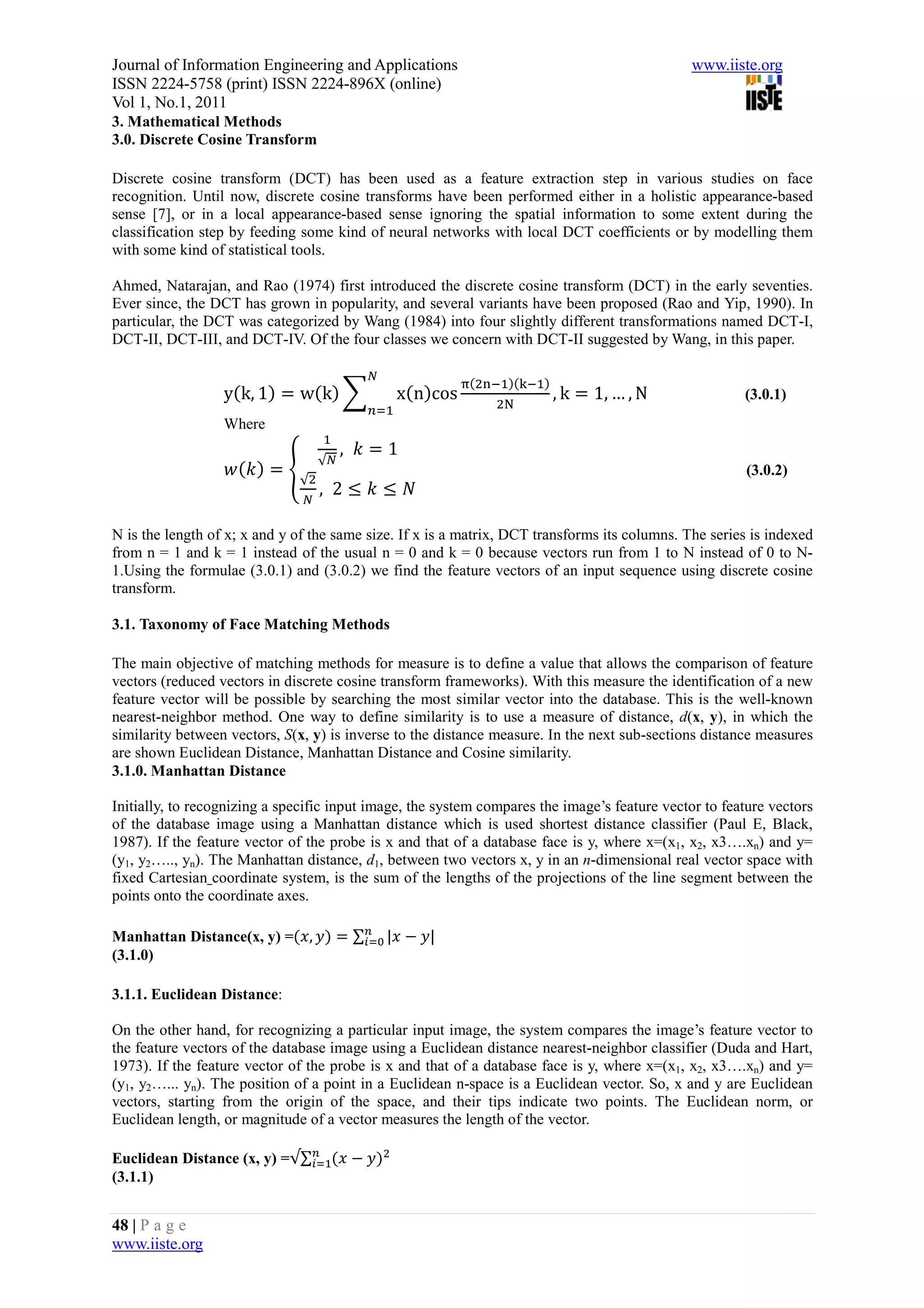 11.similarity of inference face matching on angle oriented face recognition | PDF