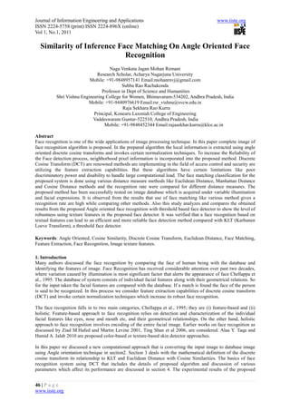 11.similarity of inference face matching on angle oriented face ...