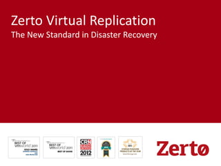 Zerto - Software Defined Disaster Recovery | PPT