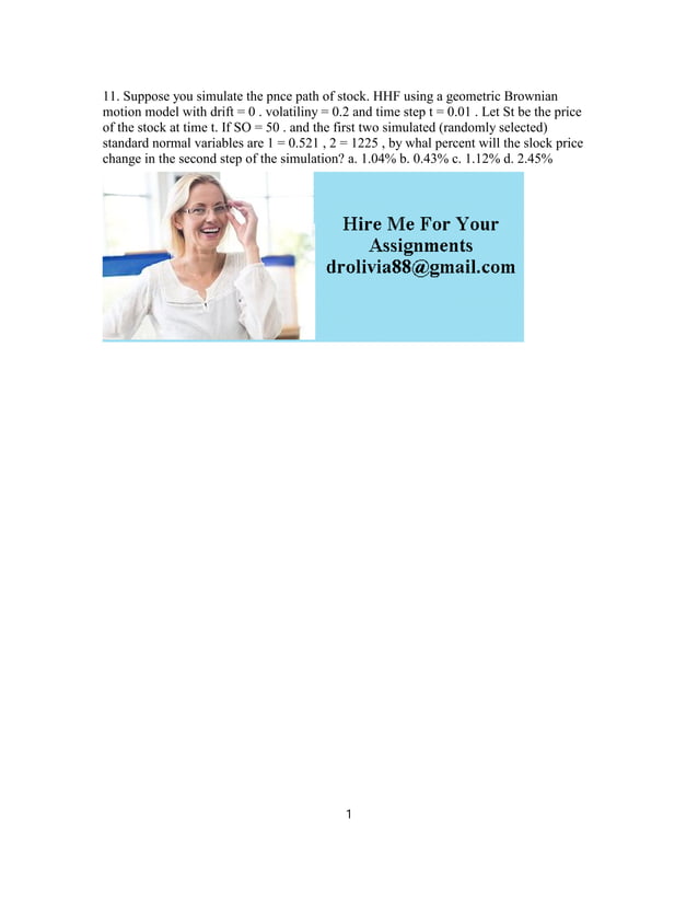 11- Suppose you simulate the pnce path of stock- HHF using a geometric.pdf