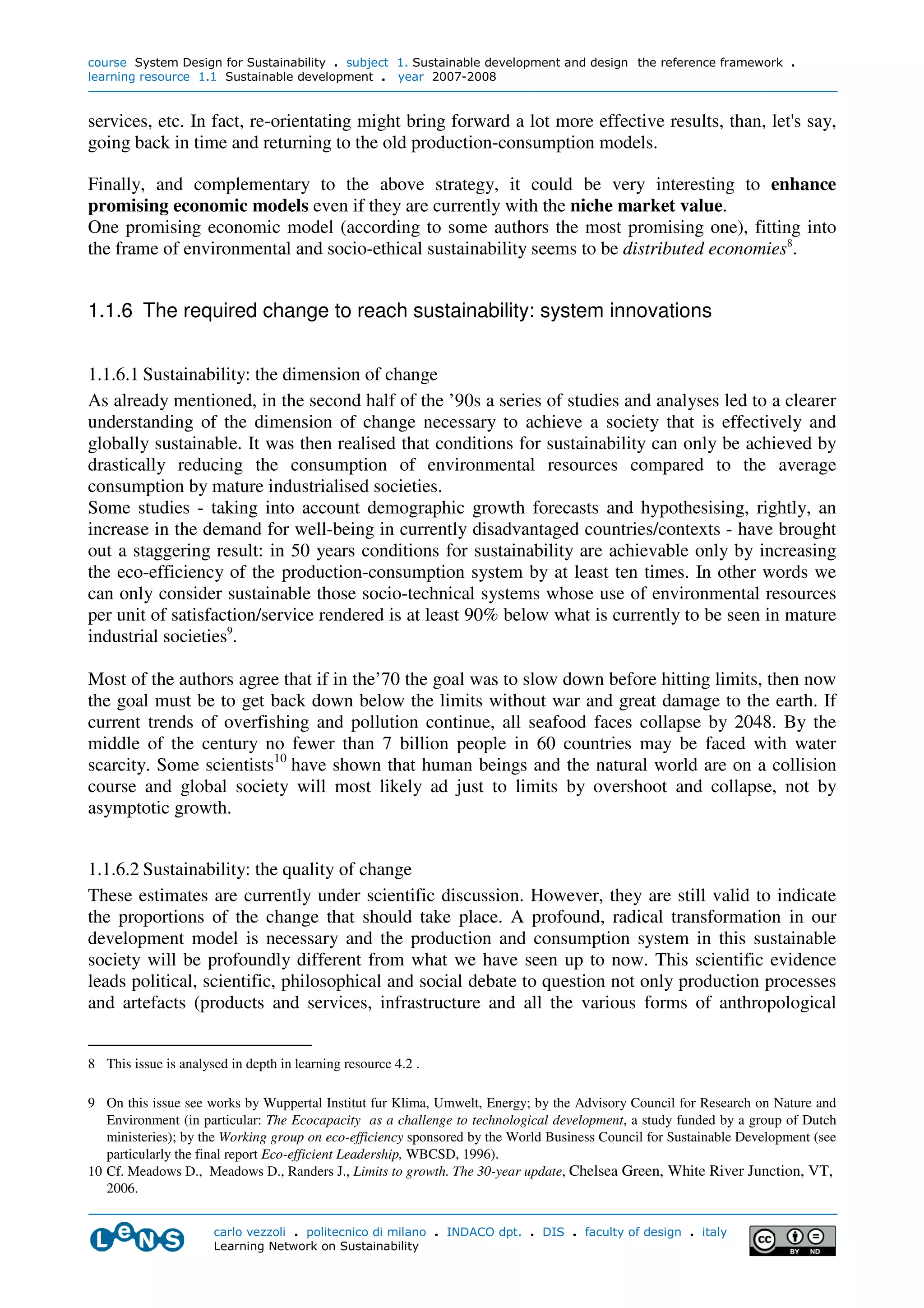 1.1 Sustainable Development Vezzoli Polimi 07 08 3.11