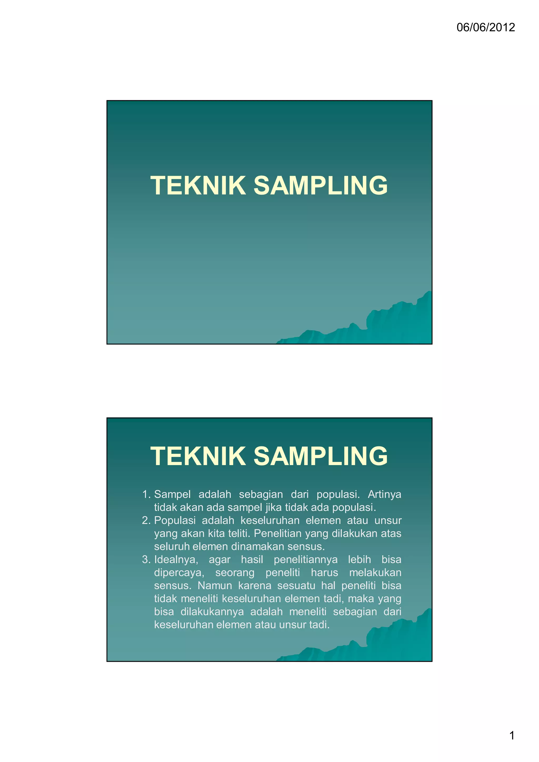 11 teknik sampling | PDF