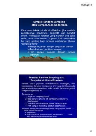 11 teknik sampling | PDF