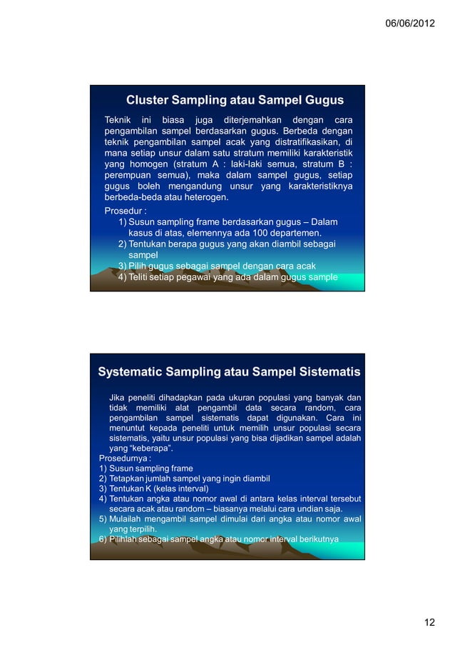 11 teknik sampling | PDF