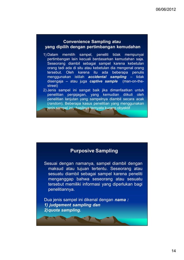 11 teknik sampling | PDF