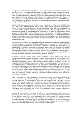 11.telecommunications reform and effects of competition on availability ...