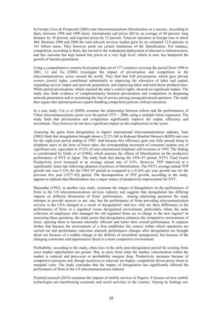 11.telecommunications reform and effects of competition on availability ...