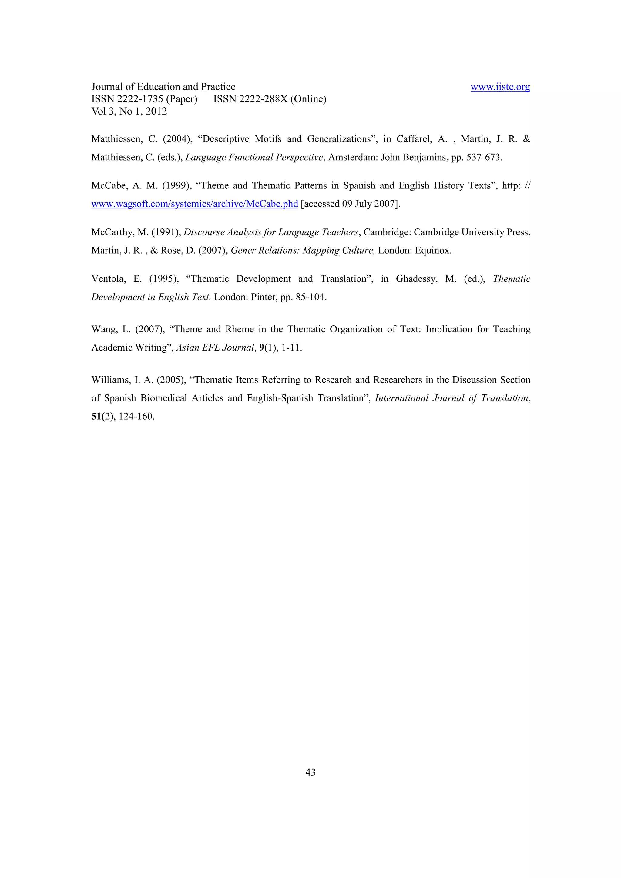 11.the essence of thematic structures in the academic translated texts ...