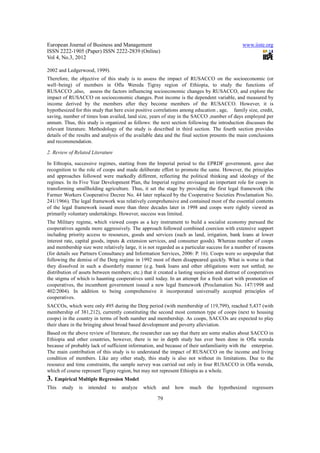 11.the impact of savings and credit cooperatives in ofla wereda tigray ...