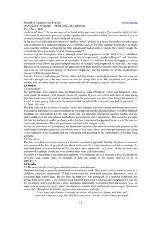 11.the male pre service preschool teachers experiences feminist ...