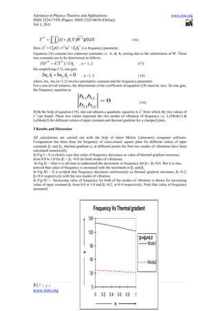 11.thermally induced vibration of non homogeneous visco-elastic plate of variable thickness | PDF