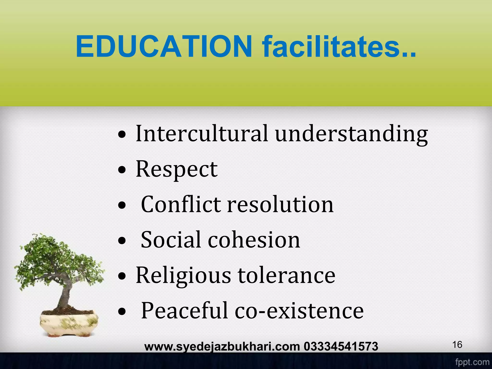 11 tolerance & peaceful coexistence by syed ejaz bukhari (tpc) | PPT